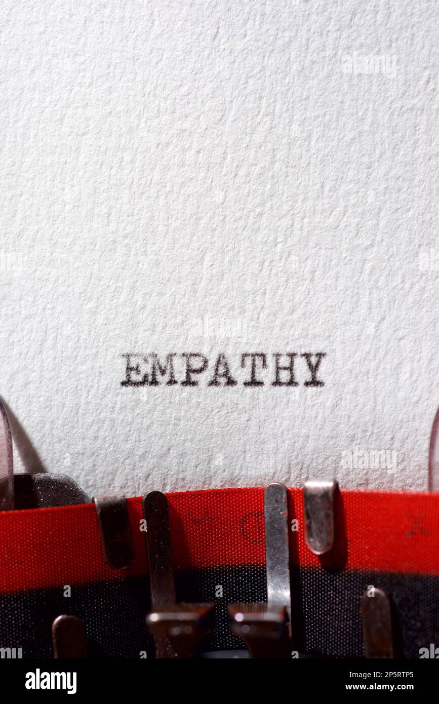 Empathy word written with a typewriter Stock Photo - Alamy