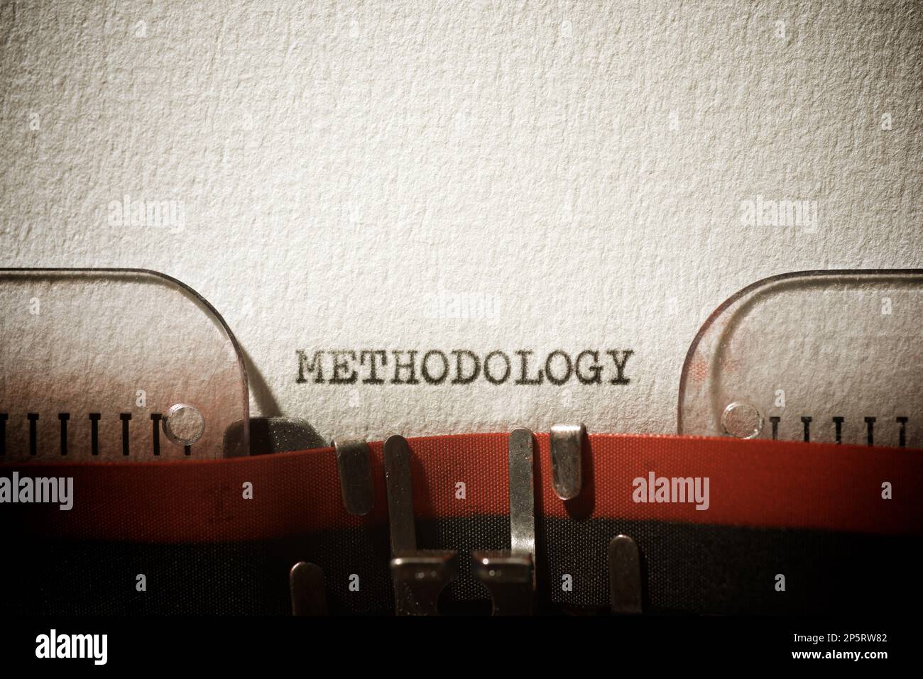 Methodology word written with a typewriter Stock Photo - Alamy