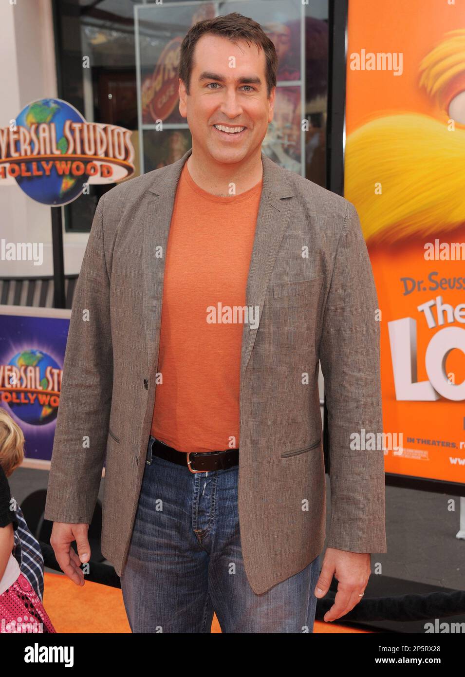 UNIVERSAL CITY, CA - FEBRUARY 19: Actor Rob Riggle arrives at the "Dr ...