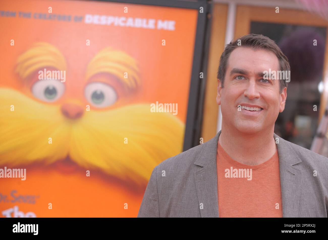 UNIVERSAL CITY, CA - FEBRUARY 19: Actor Rob Riggle arrives at the "Dr ...