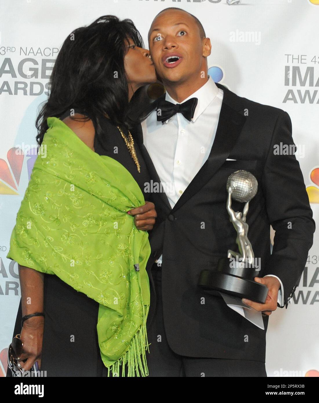 LOS ANGELES, CA - FEBRUARY 17: Actor Emerson Brooks (R) and guest pose ...