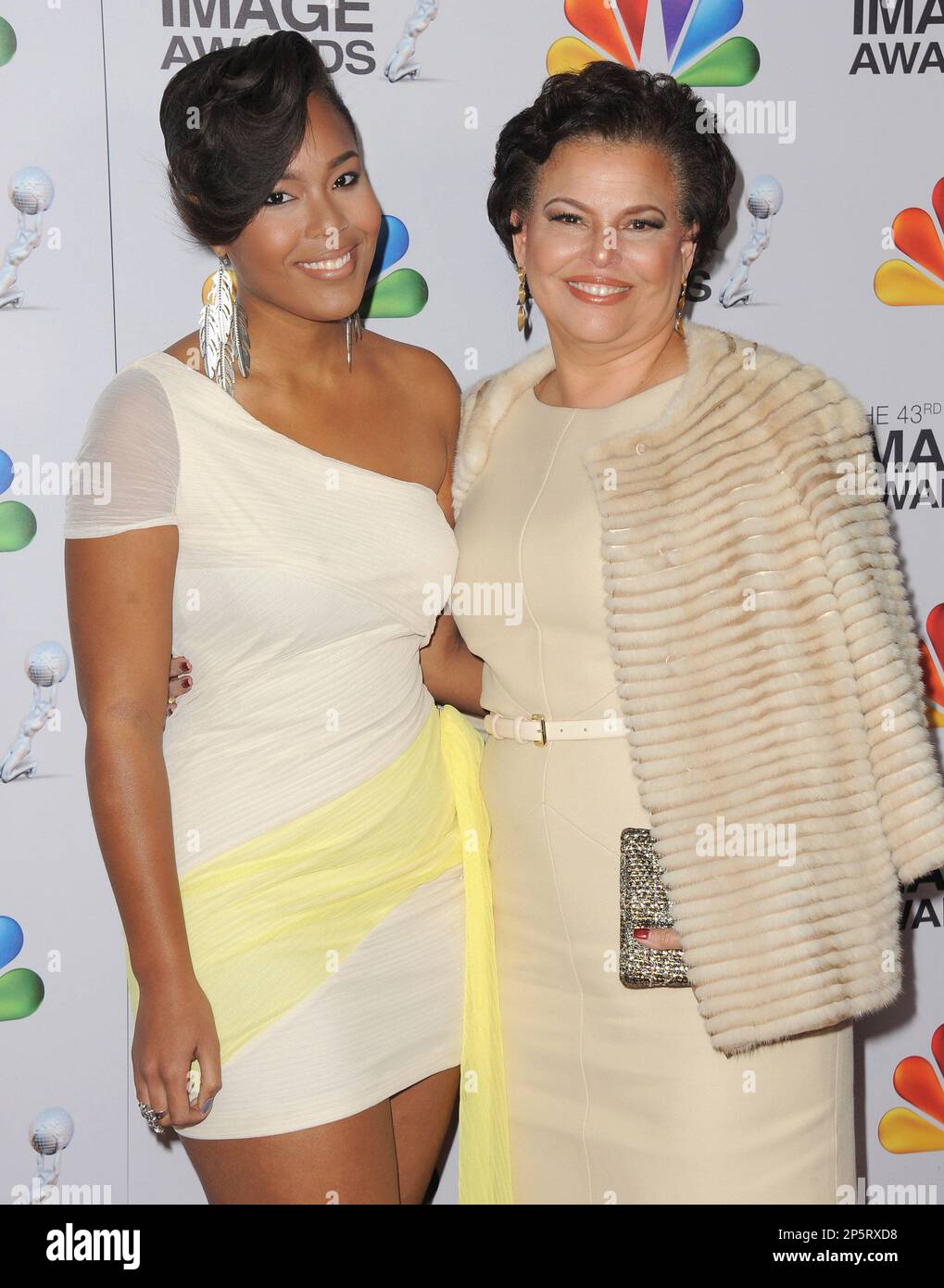 LOS ANGELES, CA - FEBRUARY 17: BET CEO Debra L. Lee (R) and guest ...