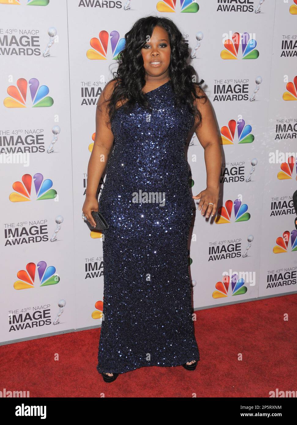 LOS ANGELES, CA - FEBRUARY 17: Actress Amber Riley arrives at the 43rd ...