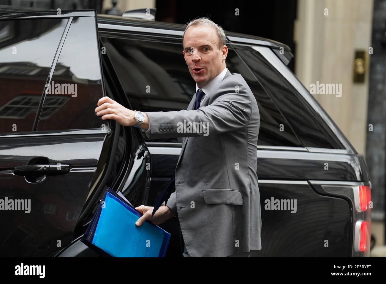 Deputy Prime Minister Dominic Raab Arriving In Downing Street London
