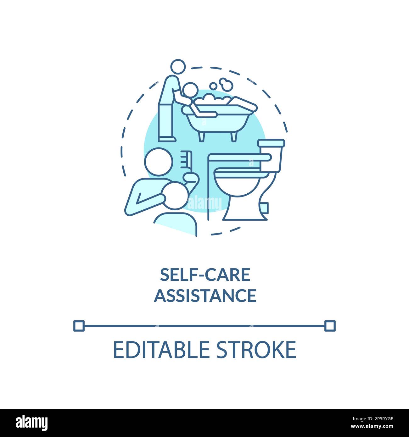 Bathing self care Stock Vector Images - Alamy