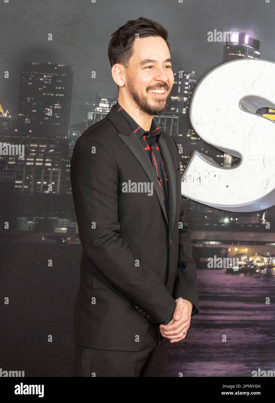 Mike Shinoda attends the world premiere of "Scream VI" at AMC Lincoln ...