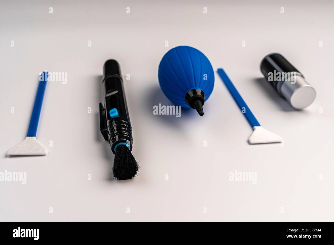 a set for cleaning the chamber from dirt. a purge bag, a mop Stock ...