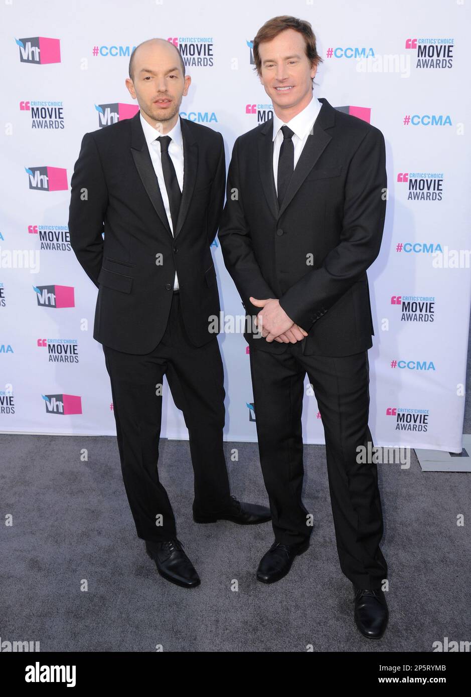 HOLLYWOOD, CA - JANUARY 12: Actor Paul Scheer and Rob Huebel arrive at ...