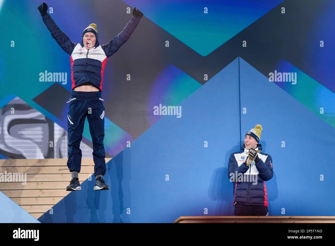 Planica, Slovenia 20230304.Jens Luraas Oftebro and Jarl Magnus Riiber ...