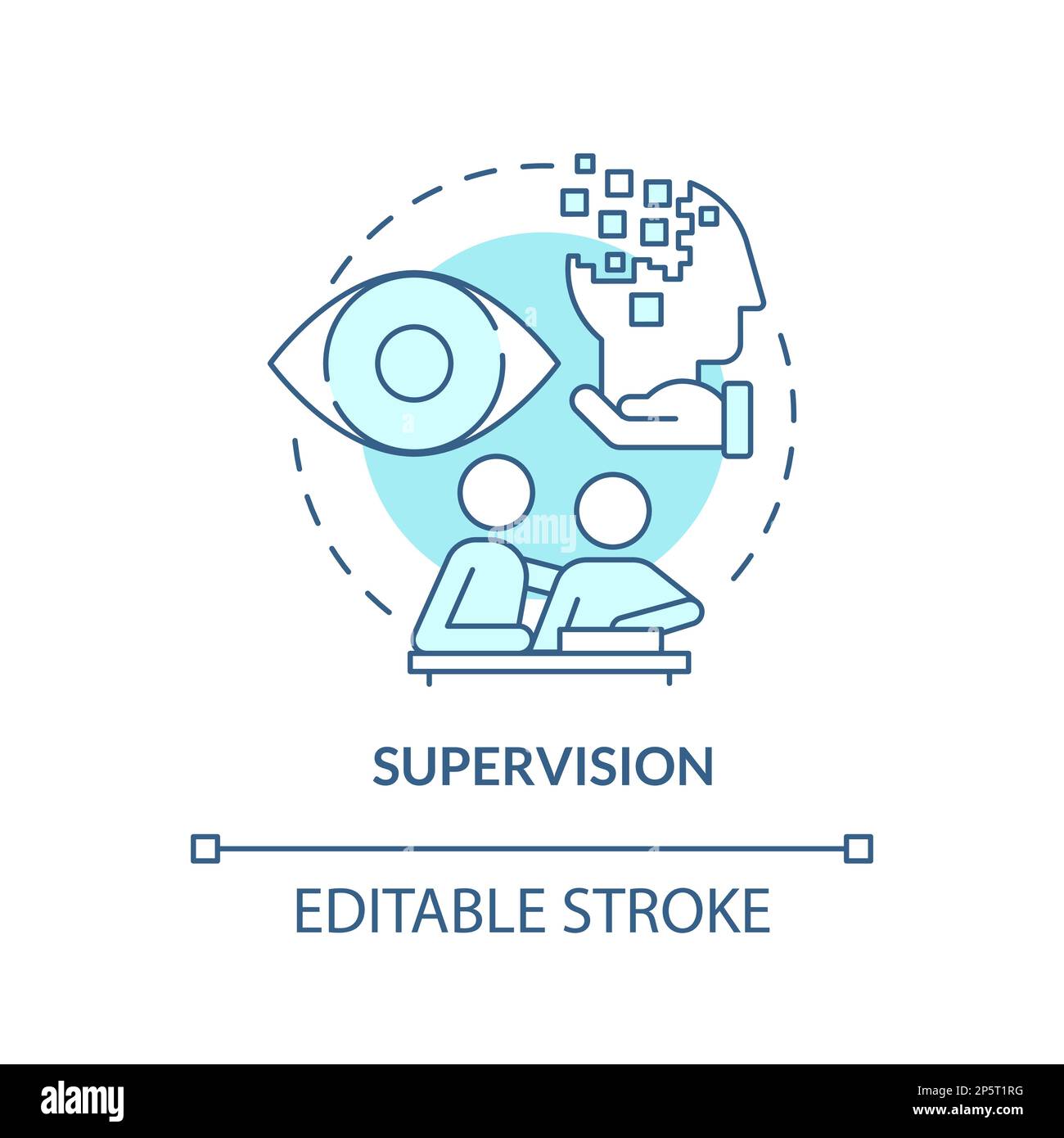 Supervision blue concept icon Stock Vector Image & Art - Alamy