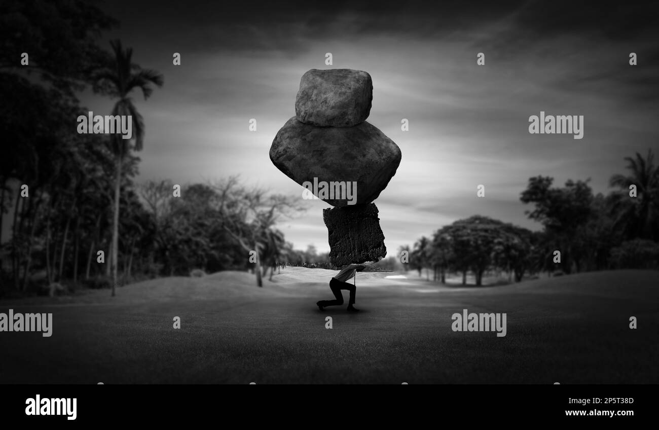 Big responsibility, Hard Work and Difficult Business task Concept ...