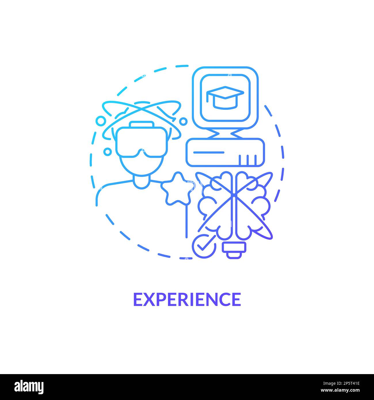 Experience blue gradient concept icon Stock Vector Image & Art - Alamy