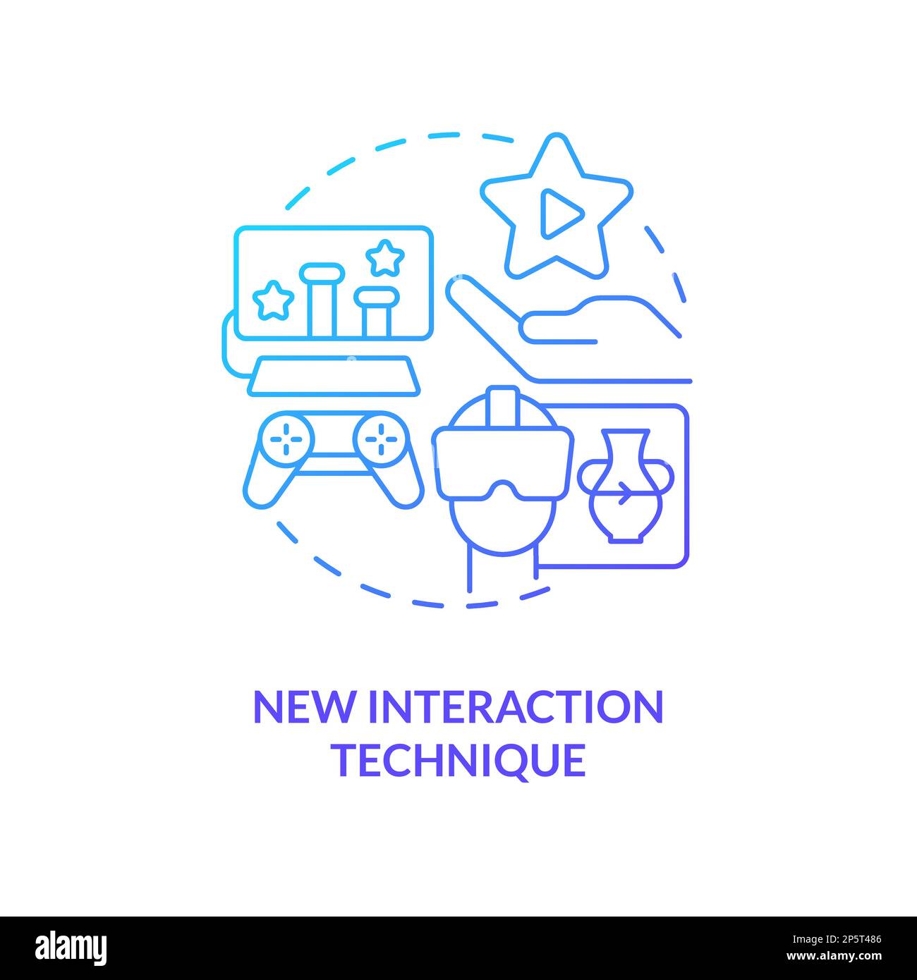 New interaction technique blue gradient concept icon Stock Vector Image ... New interaction technique blue gradient concept icon Stock Vector Image ...