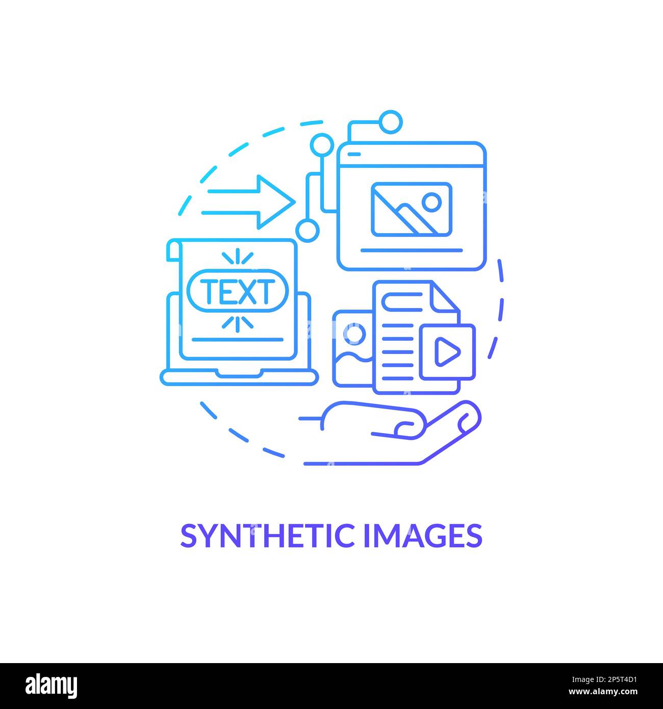 Synthetic images blue gradient concept icon Stock Vector Image & Art - Alamy