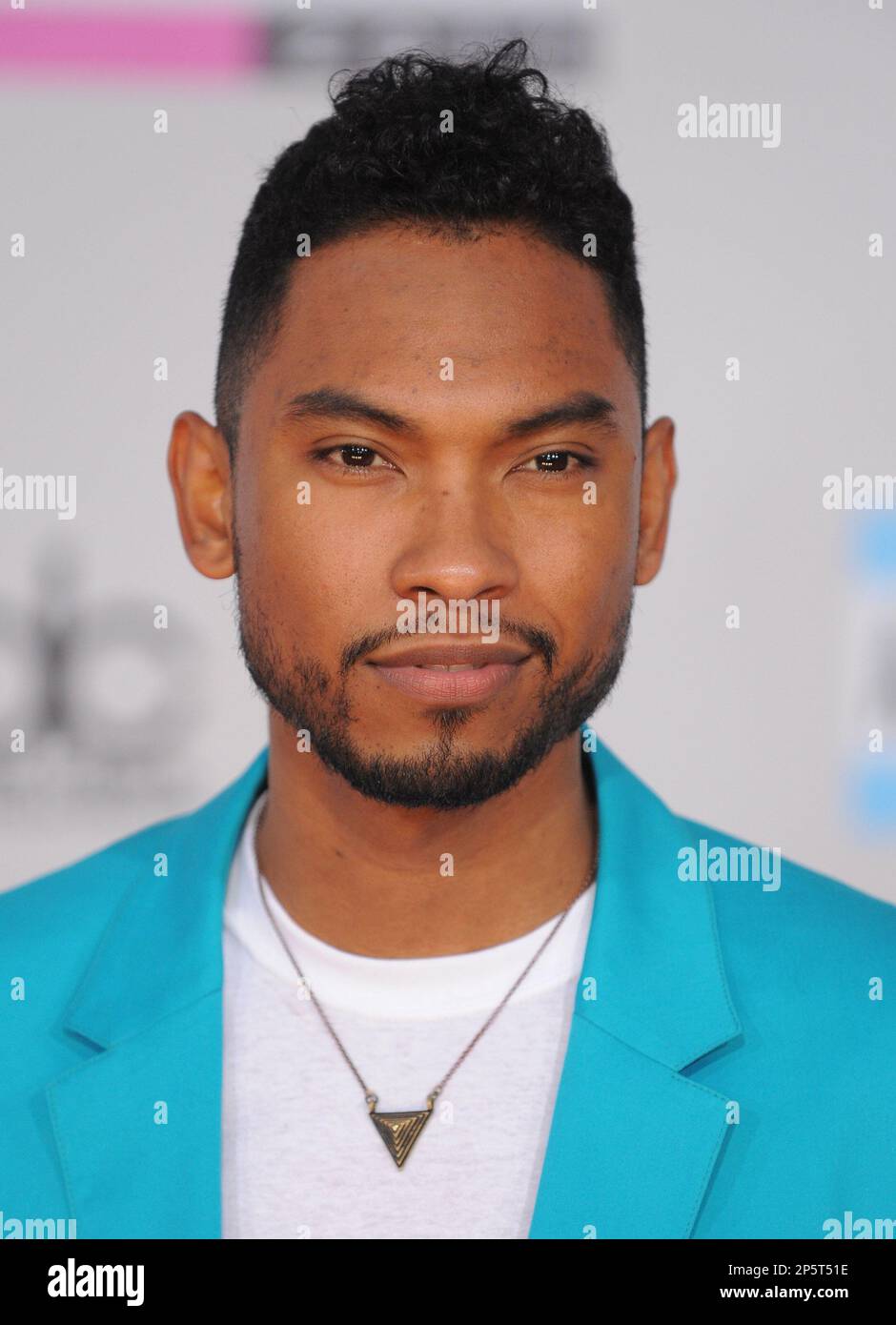 LOS ANGELES, CA - NOVEMBER 20: Singer Miguel arrives at the 2011 ...