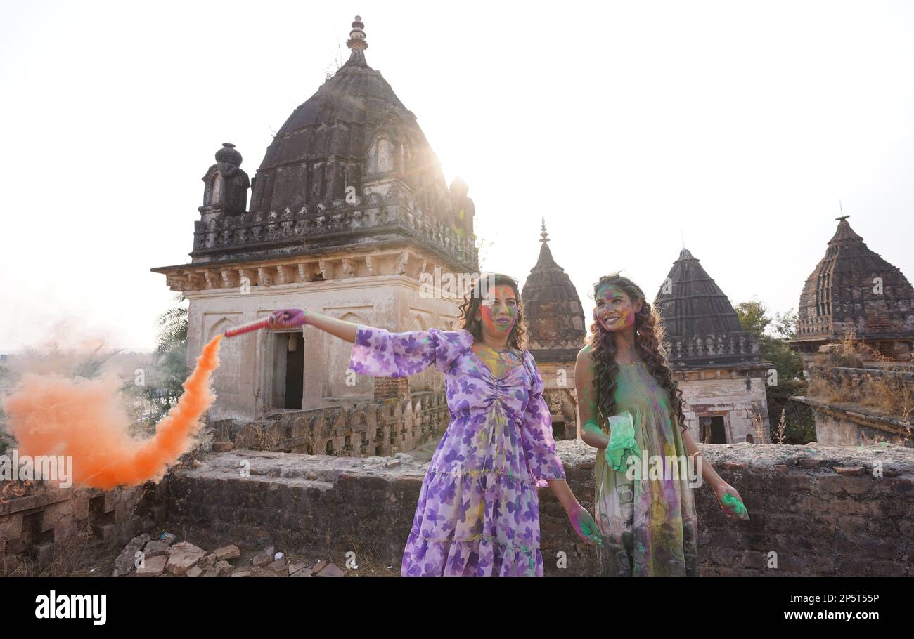 Madhya Pradesh, India, Jabalpur, March 07, 2023 : Indian model khushboo ...