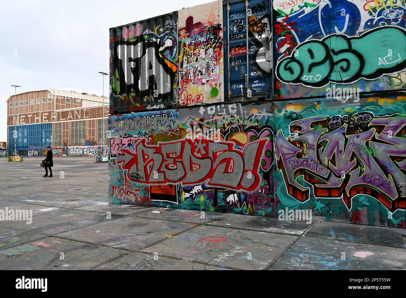 Graffiti next to the Straat Museum, NDSM Plein, Amsterdam, Netherlands ...
