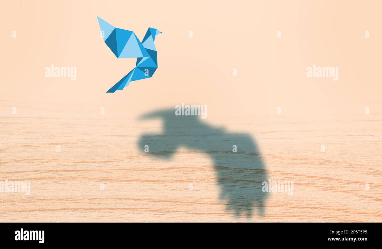 Business Concept of Dreams and Ambition. Vision and Real Power. Flying ...