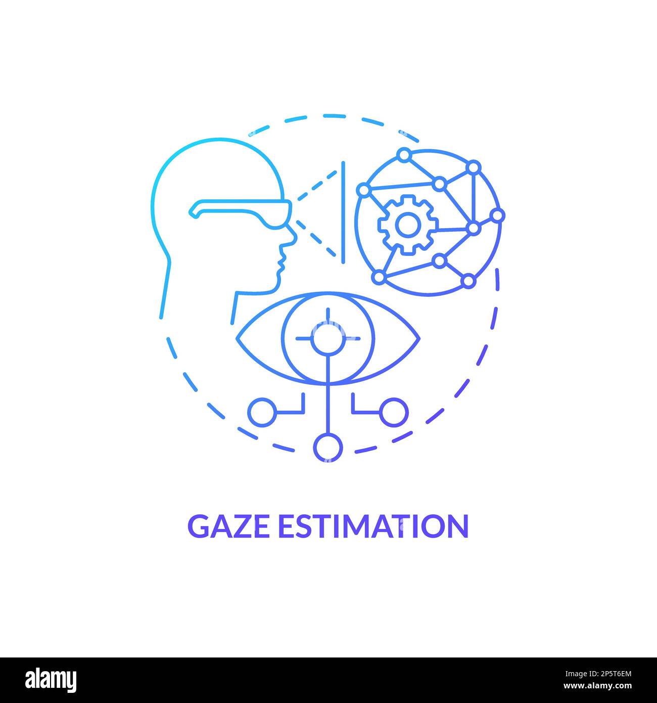 Gaze estimation blue gradient concept icon Stock Vector Image & Art - Alamy