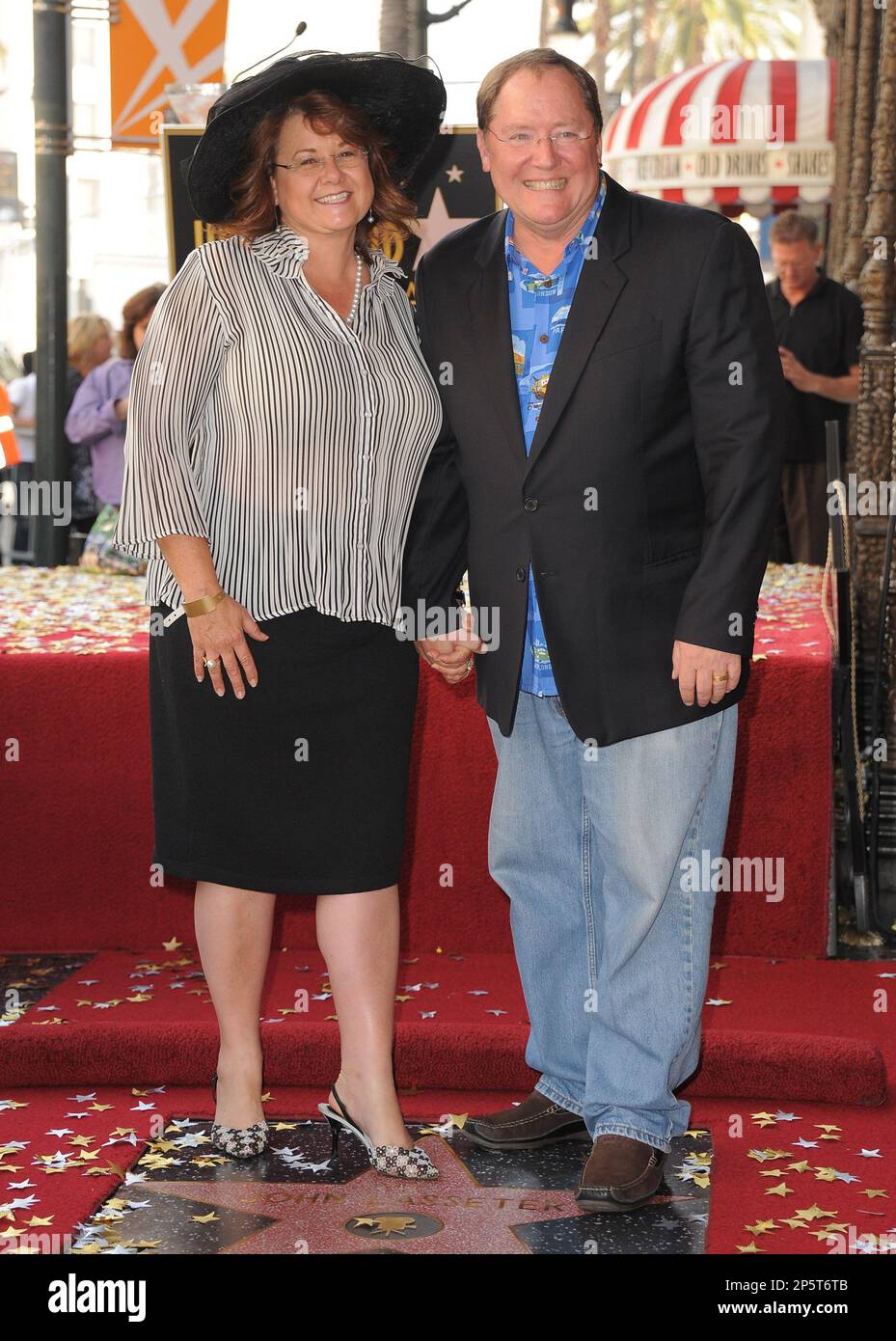 HOLLYWOOD, CA - NOVEMBER 01: John Lasseter (R) and wife Nancy Lasseter ...