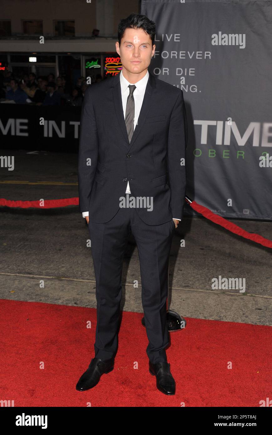 WESTWOOD, CA - OCTOBER 20: Actor Toby Hemingway attends the "In Time ...