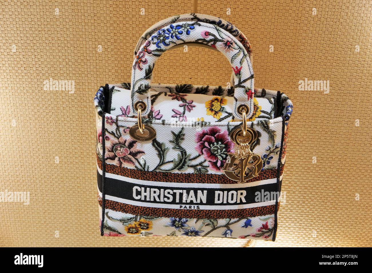 WOMEN'S BAG ON DISPLAY AT CHRISTIAN DIOR FASHION BOUTIQUE Stock Photo ...