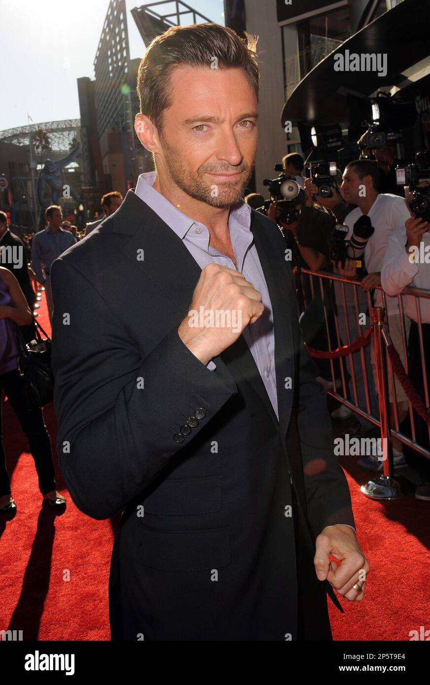 UNIVERSAL CITY, CA - OCTOBER 02: Actor Hugh Jackman arrives at the ...