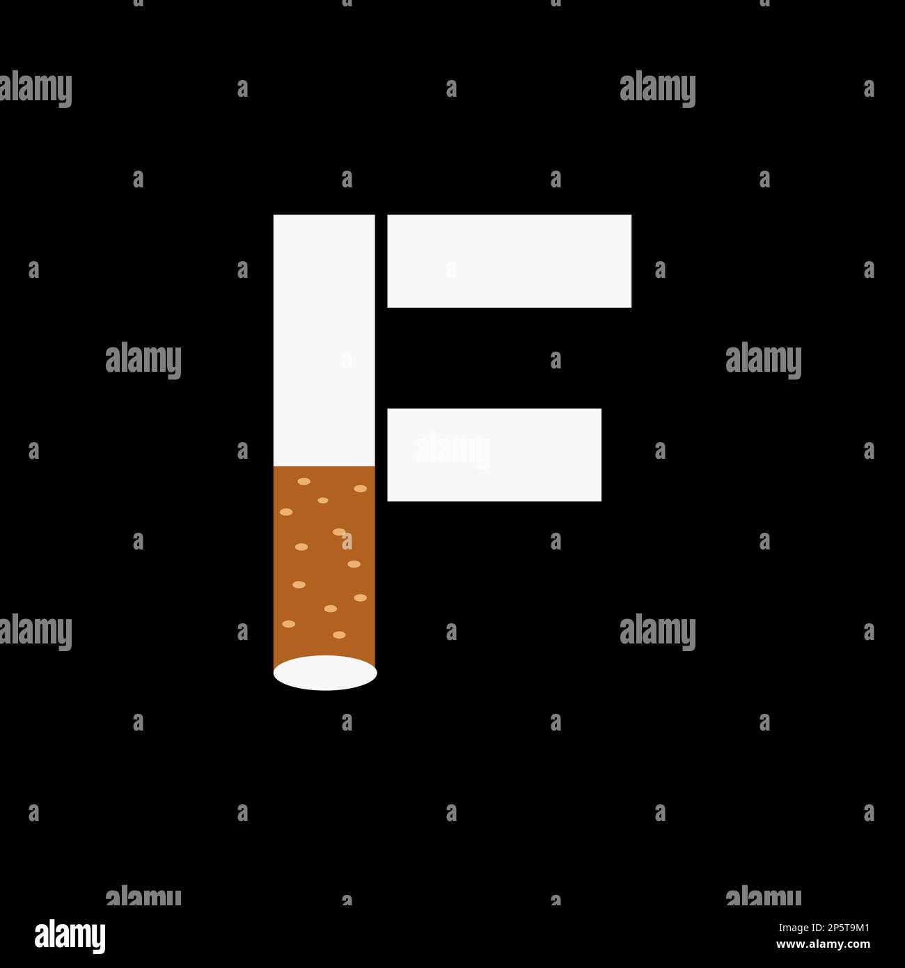 Letter F Smoke Logo Concept With Cigarette Icon. Tobacco Logo Vector ...