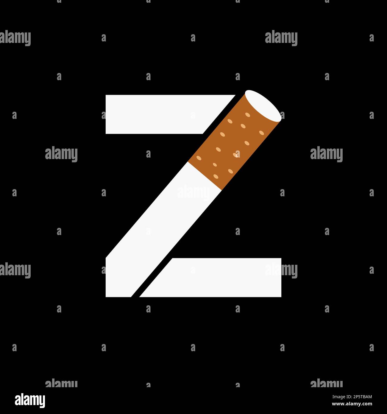 Letter Z Smoke Logo Concept With Cigarette Icon. Tobacco Logo Vector ...