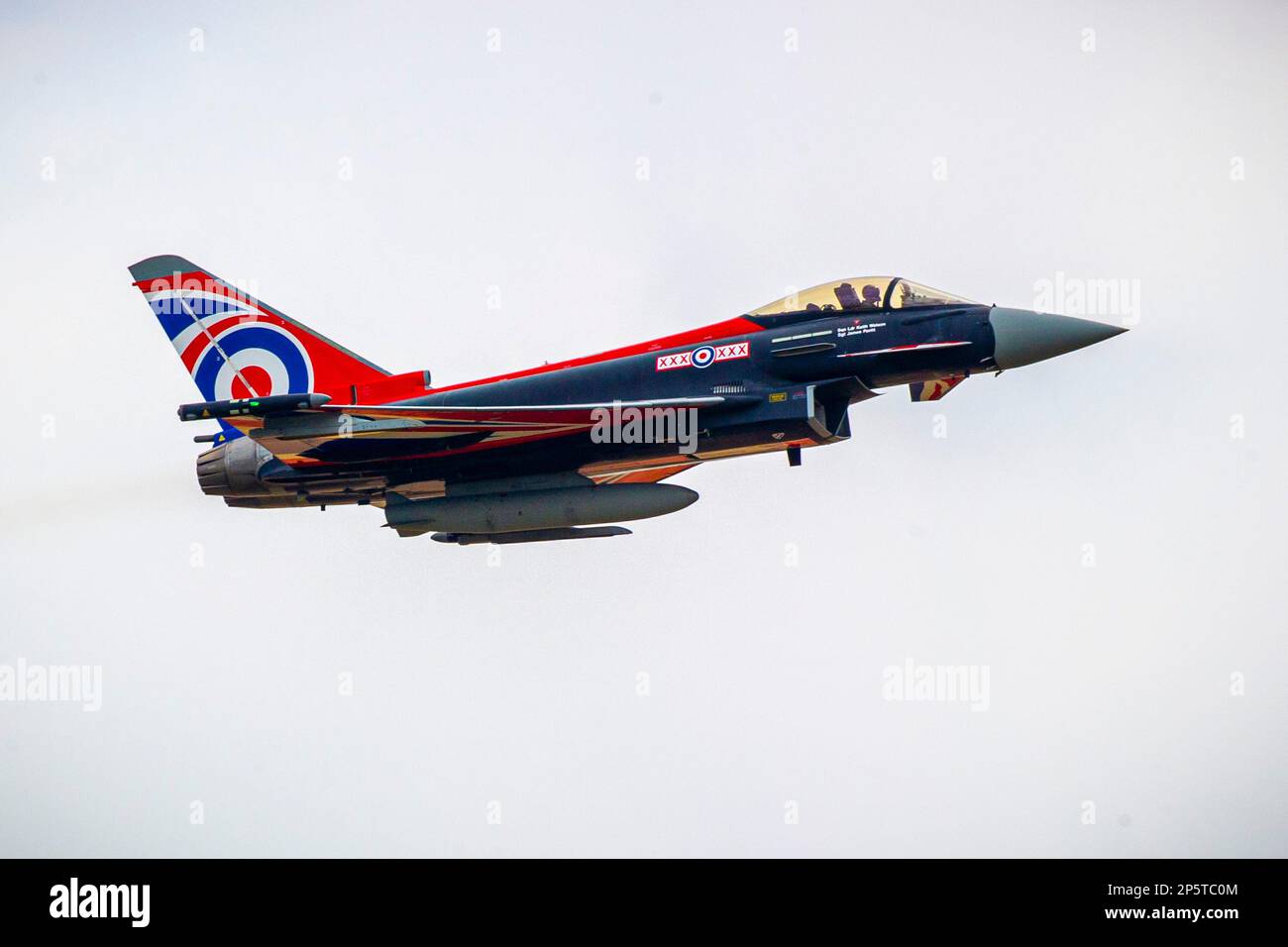 The RAF Typhoon display aircraft with Union Jack livery Stock Photo - Alamy