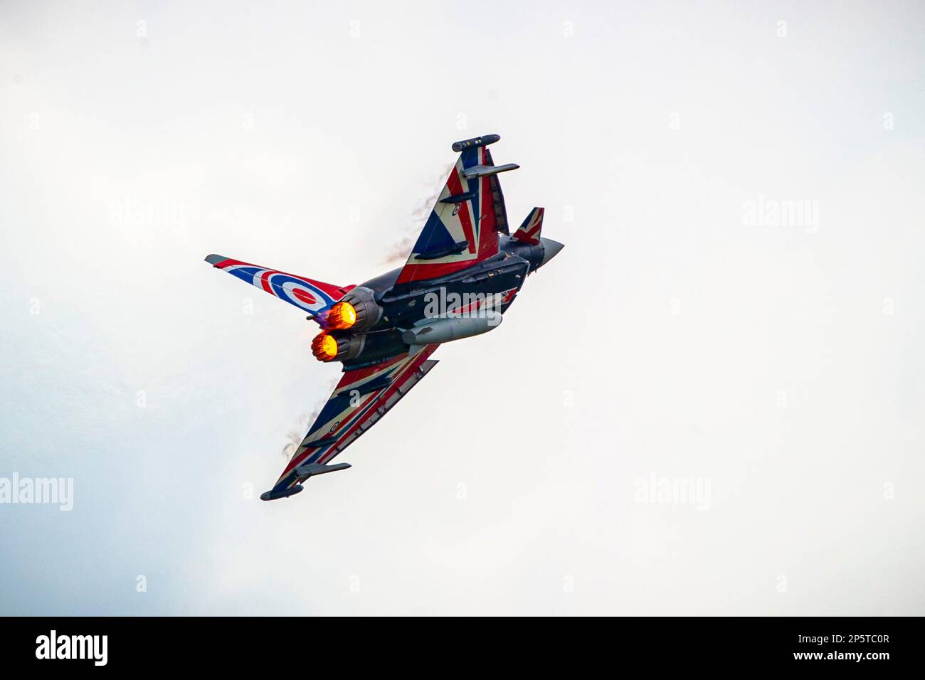 The RAF Typhoon display aircraft with Union Jack livery Stock Photo - Alamy
