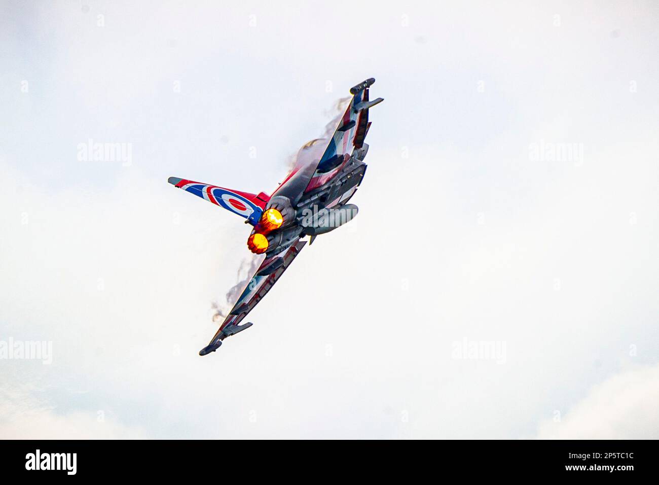 The RAF Typhoon display aircraft with Union Jack livery Stock Photo - Alamy