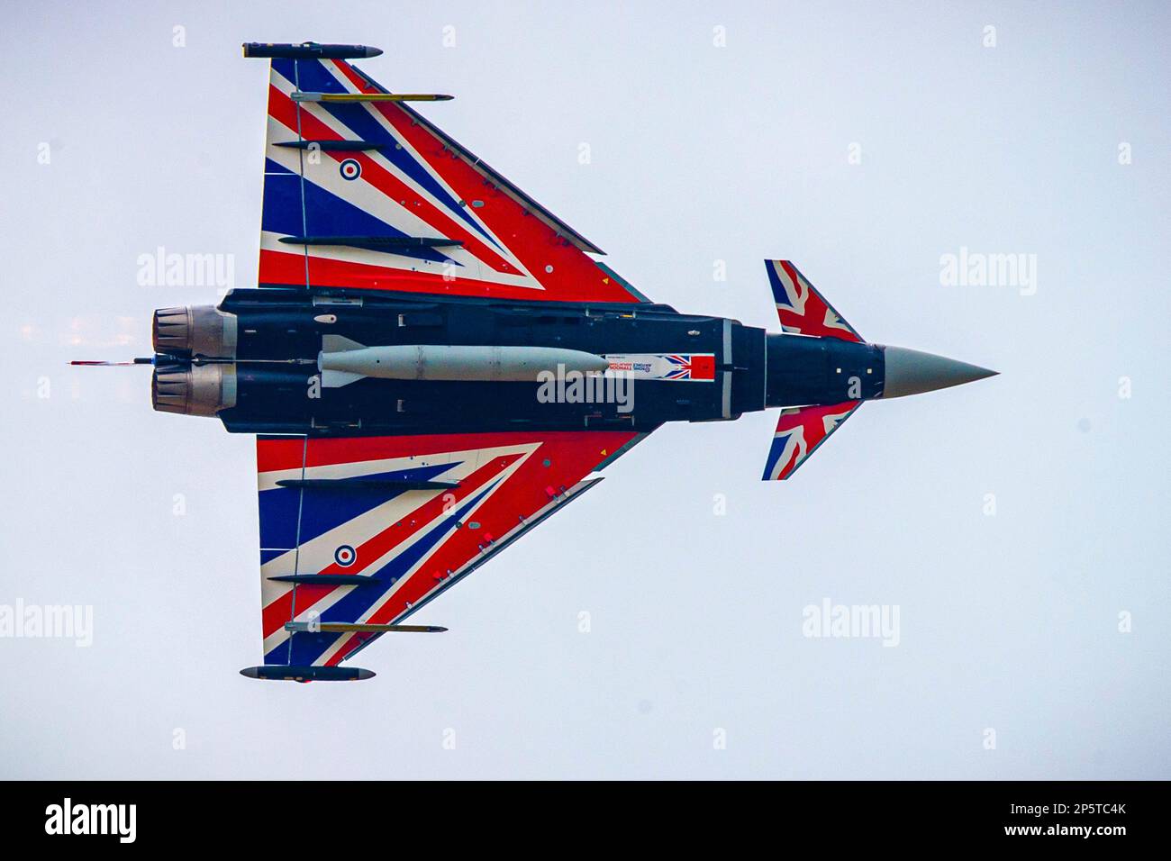 The RAF Typhoon display aircraft with Union Jack livery Stock Photo - Alamy