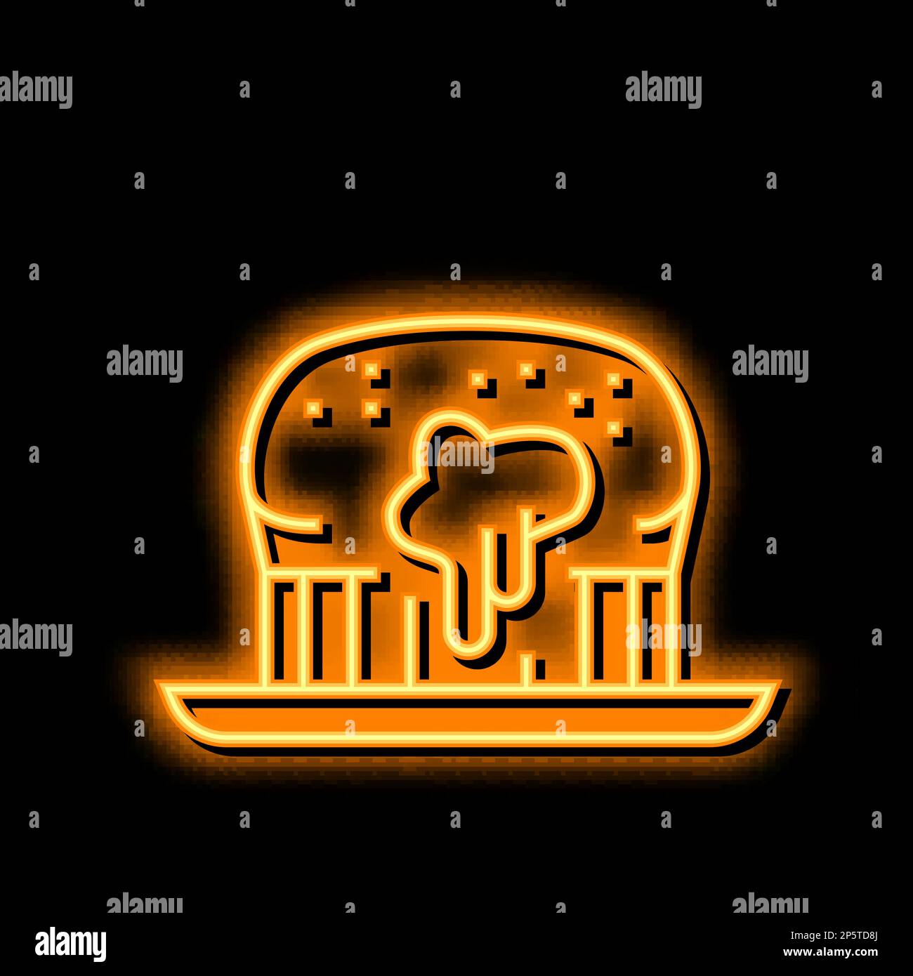 dessert chocolate neon glow icon illustration Stock Vector Image & Art ...