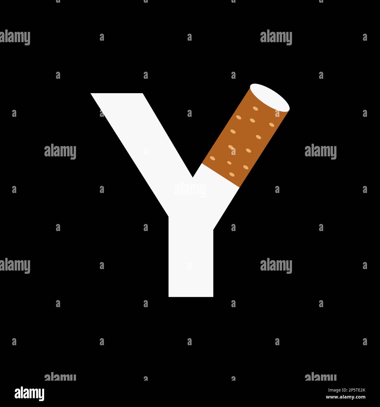 Letter Y Smoke Logo Concept With Cigarette Icon. Tobacco Logo Vector ...