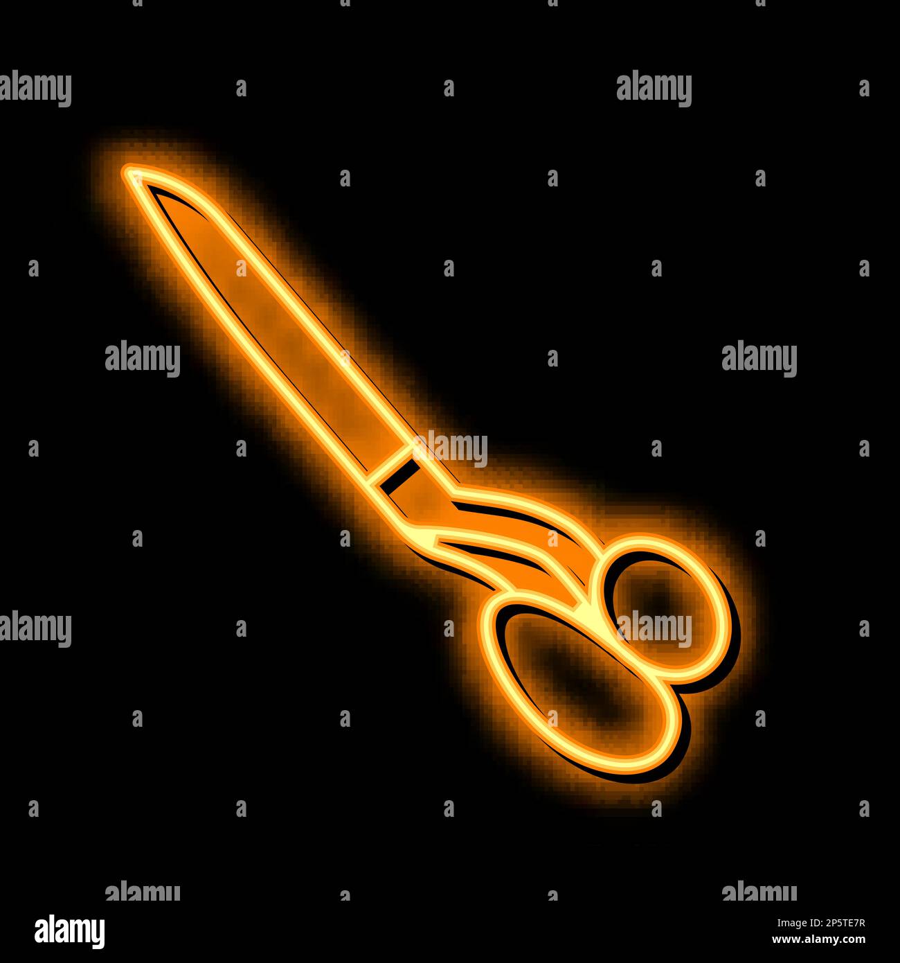 scissors tool neon glow icon illustration Stock Vector Image & Art - Alamy
