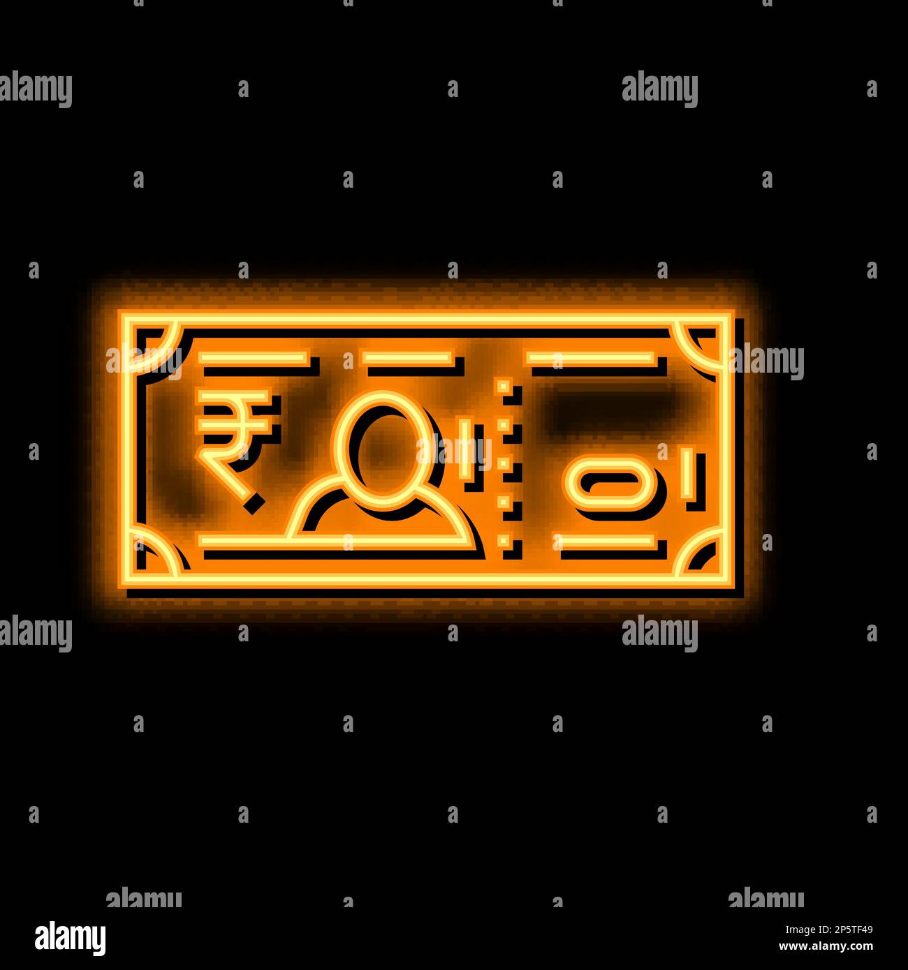 Glowing rupee Stock Vector Images - Alamy
