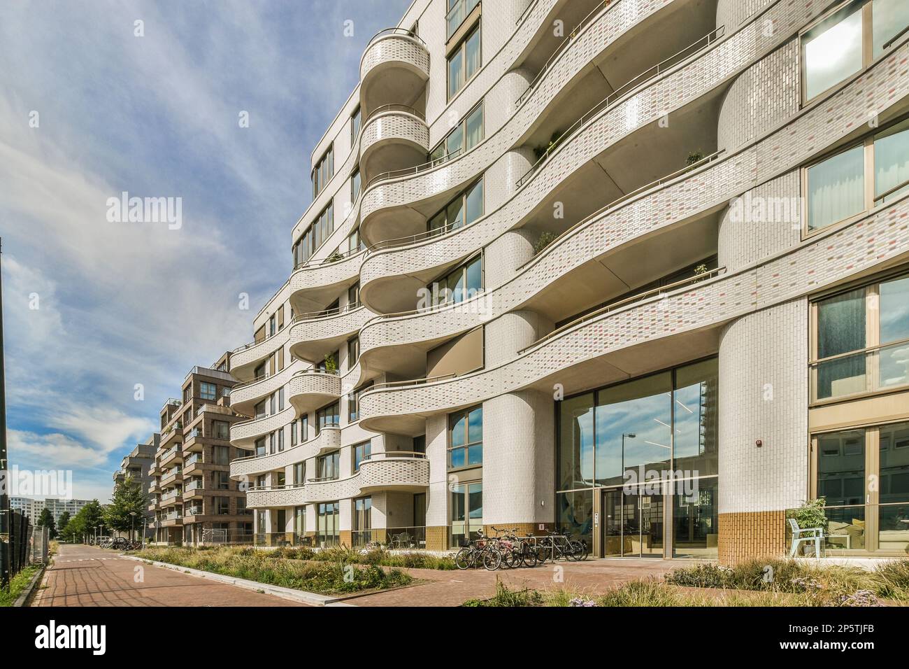 Amsterdam, Netherlands - 10 April, 2021: an apartment building with ...