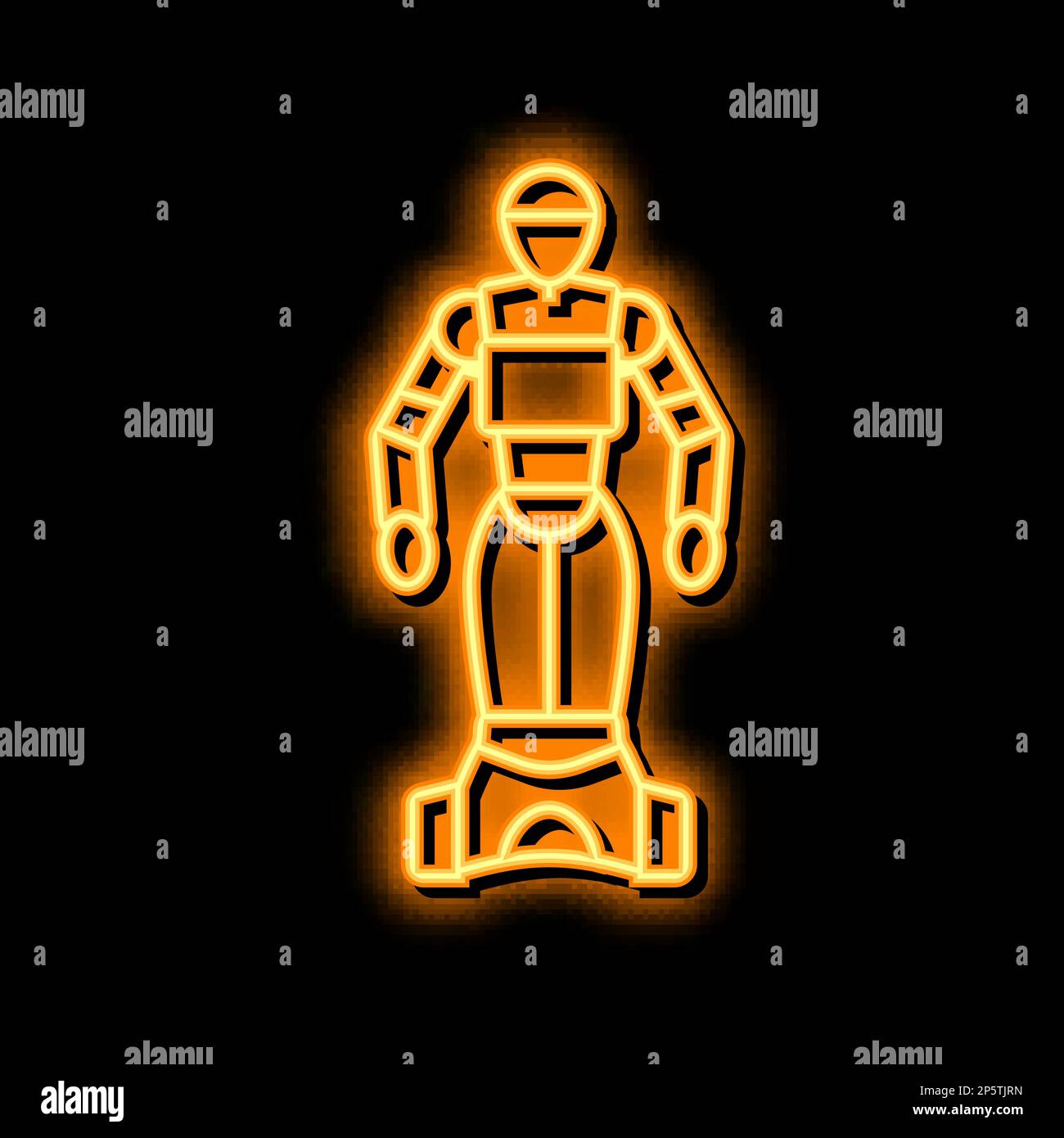 artificial robot neon glow icon illustration Stock Vector Image & Art ...