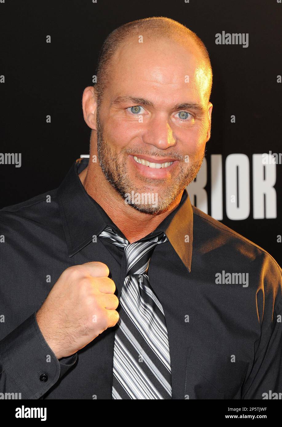 HOLLYWOOD, CA - SEPTEMBER 06: Kurt Angle arrives at the "Warrior" Los ...