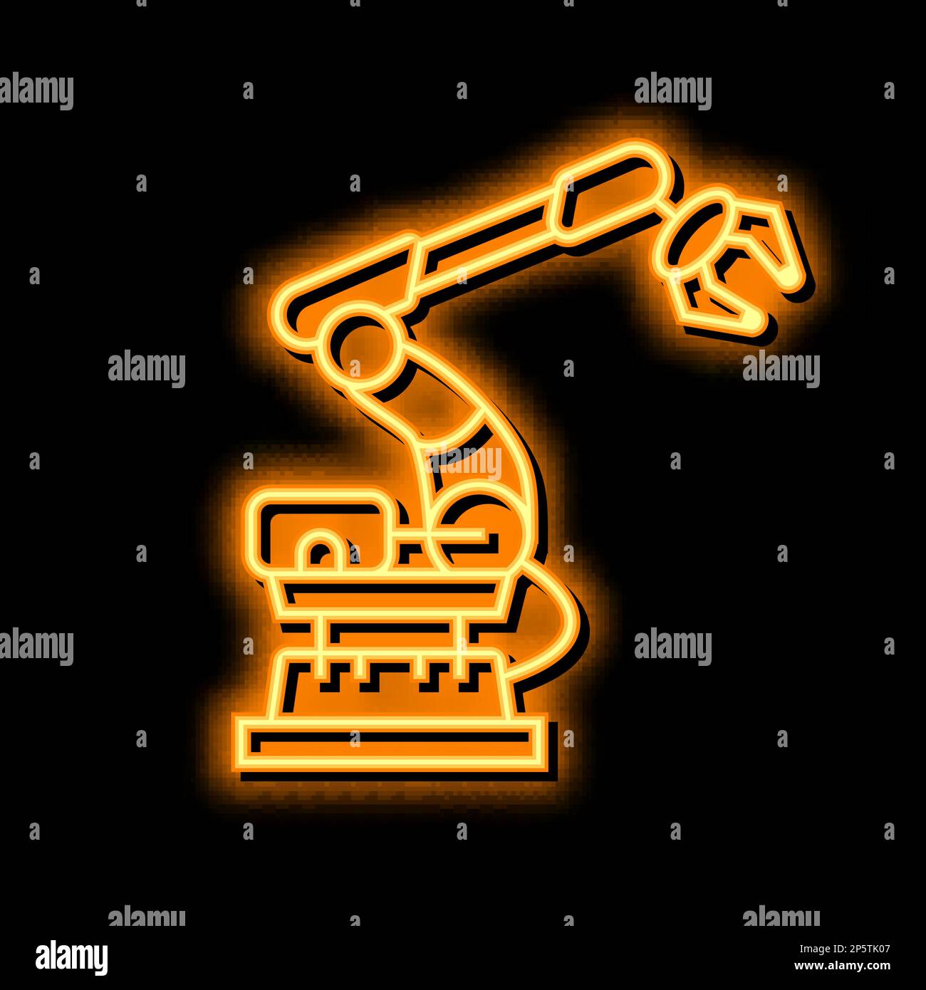 arm robot industry neon glow icon illustration Stock Vector Image & Art ...