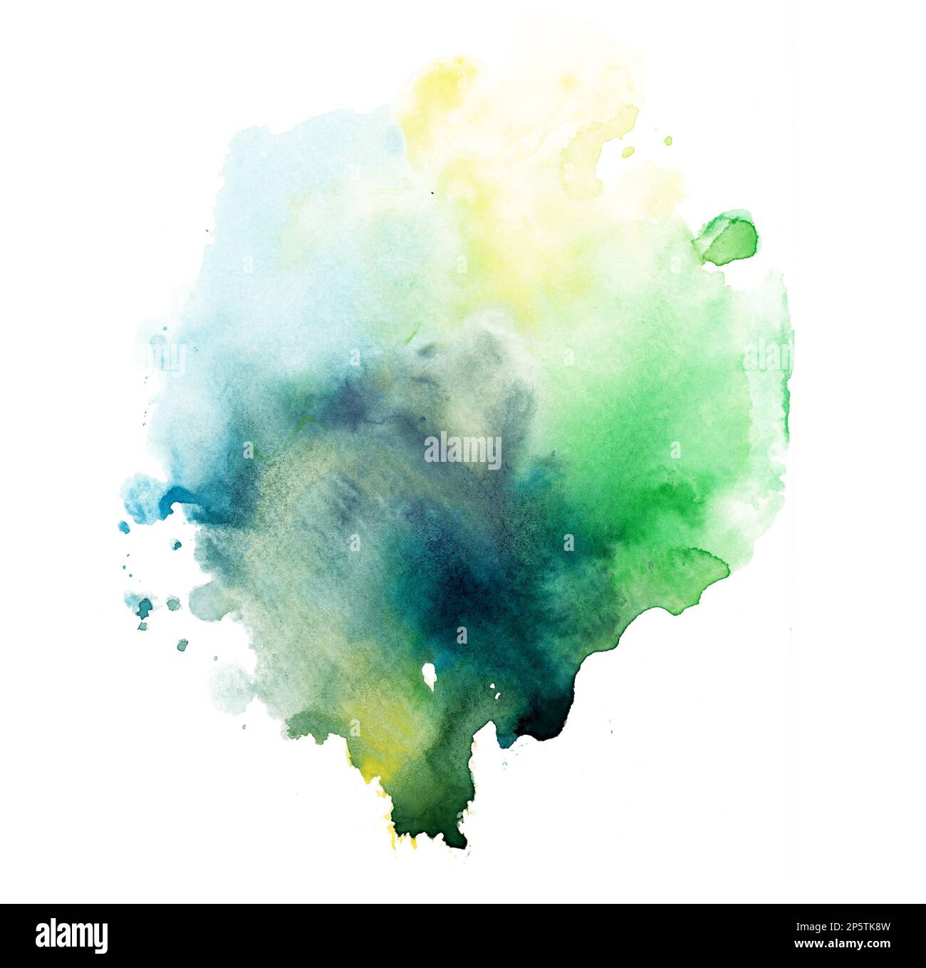 Abstract watercolor splash blue green hi-res stock photography and ...