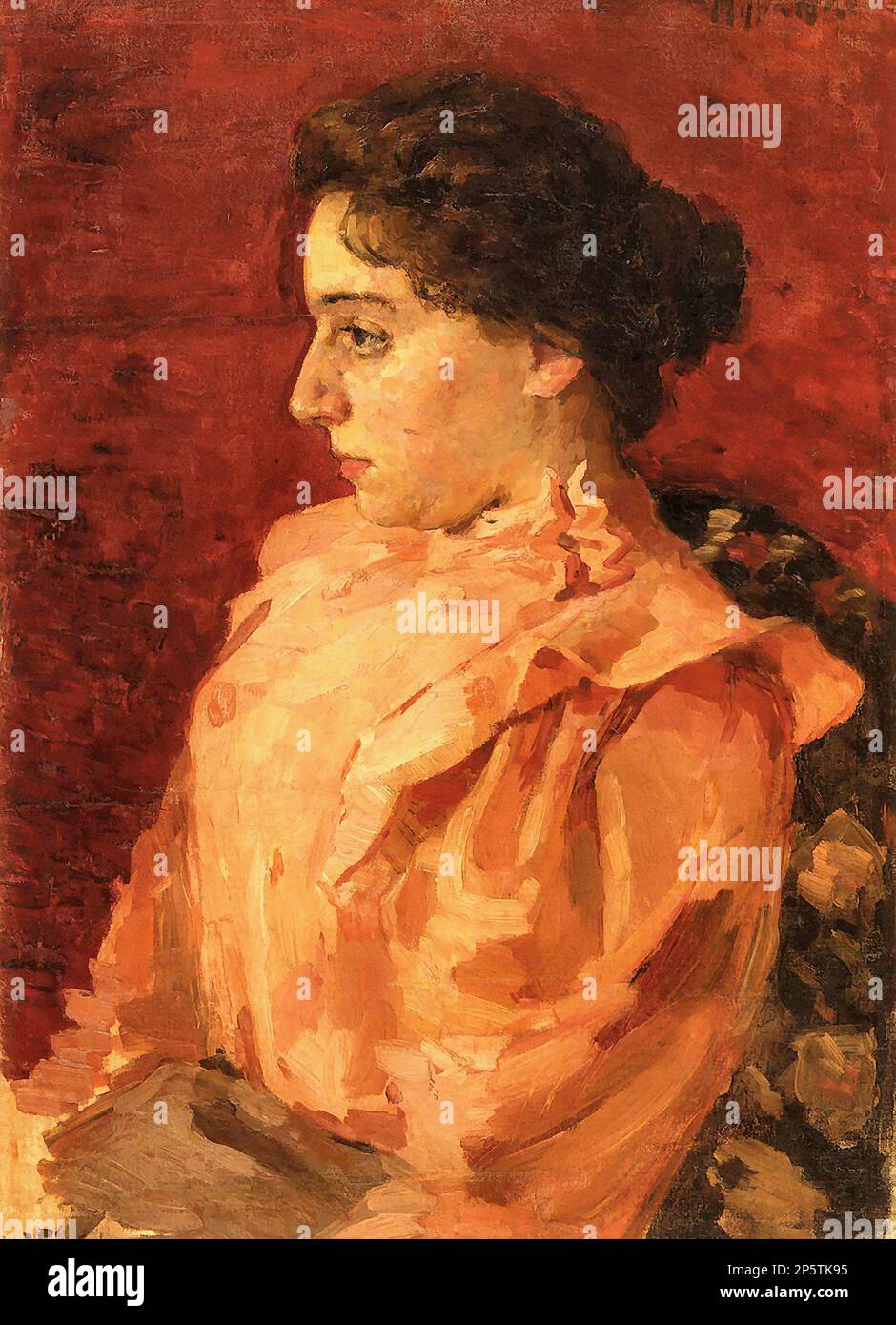 Мурашко Александр - Девушка в розовой кофточке - Русская школа - XIX ...