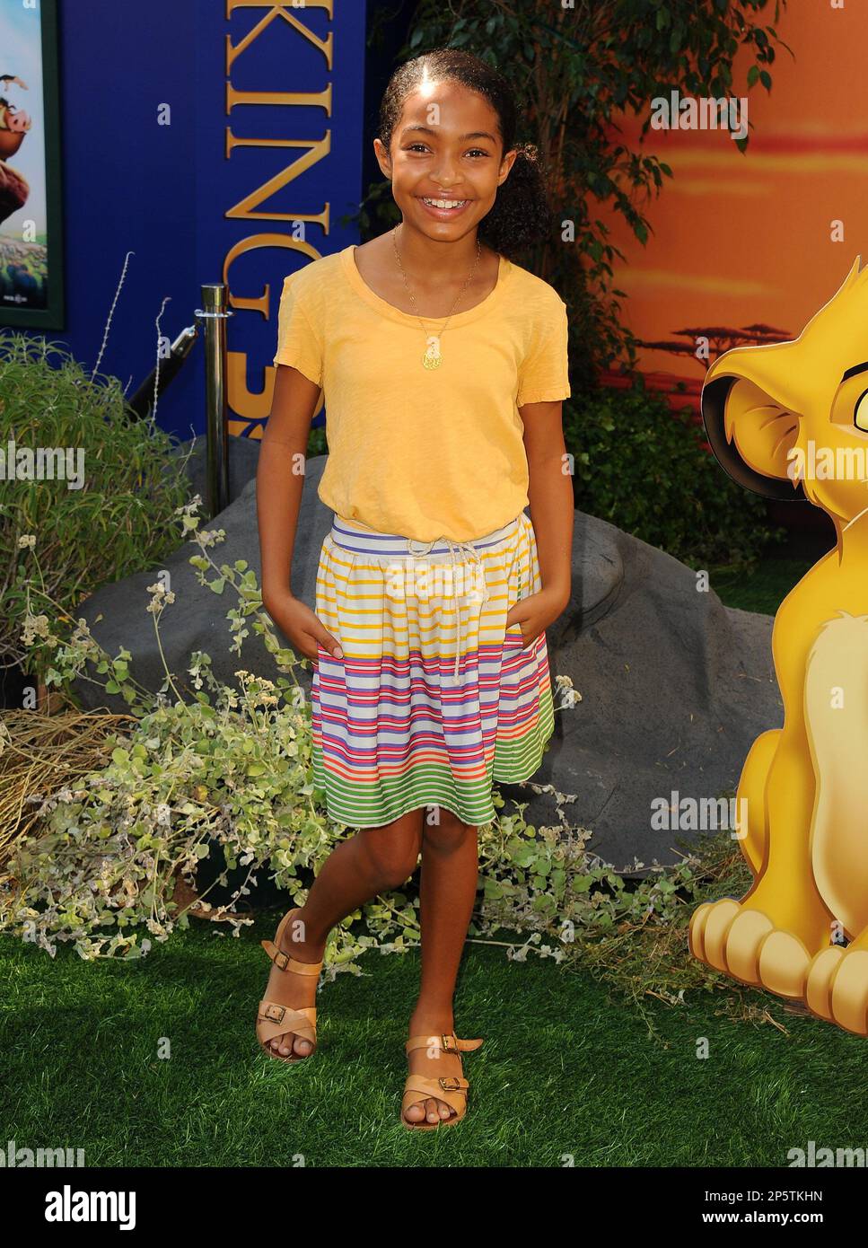 HOLLYWOOD, CA - AUGUST 27: Yara Shahidi arrives at "The Lion King 3d ...