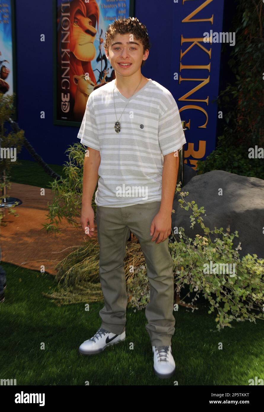 HOLLYWOOD, CA - AUGUST 27: Ryan Ochoa arrives at "The Lion King 3d" Los ...