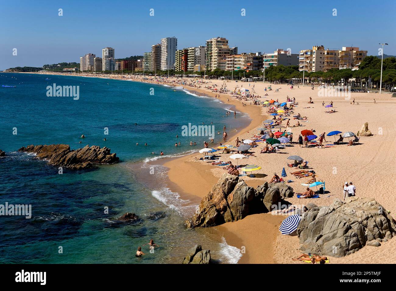 Platja d´Aro. Platja d´Aro beach. Costa Brava. Girona province ...