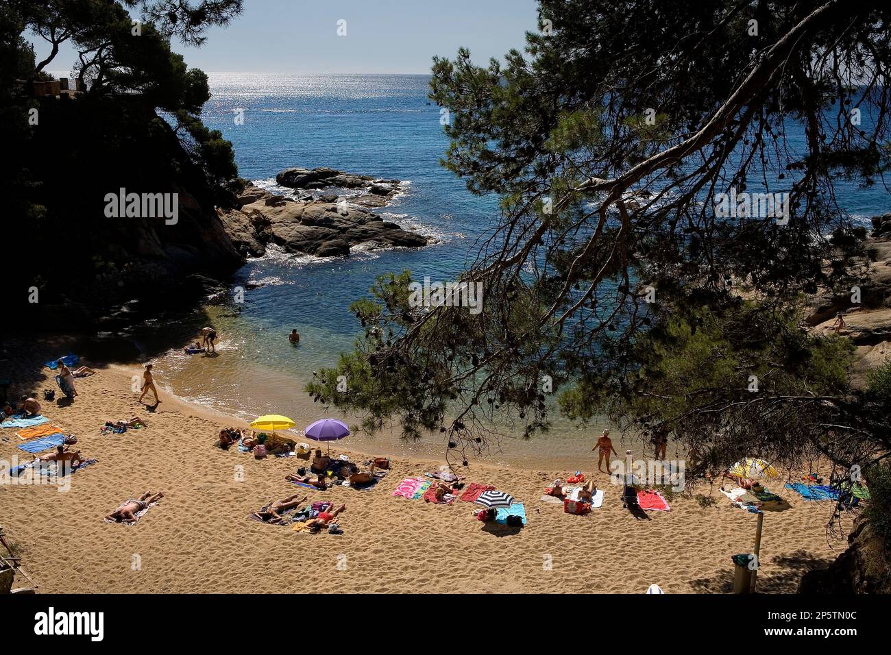 Platja d´Aro. `Cala del Pi´. Costa Brava. Girona province. Catalonia ...