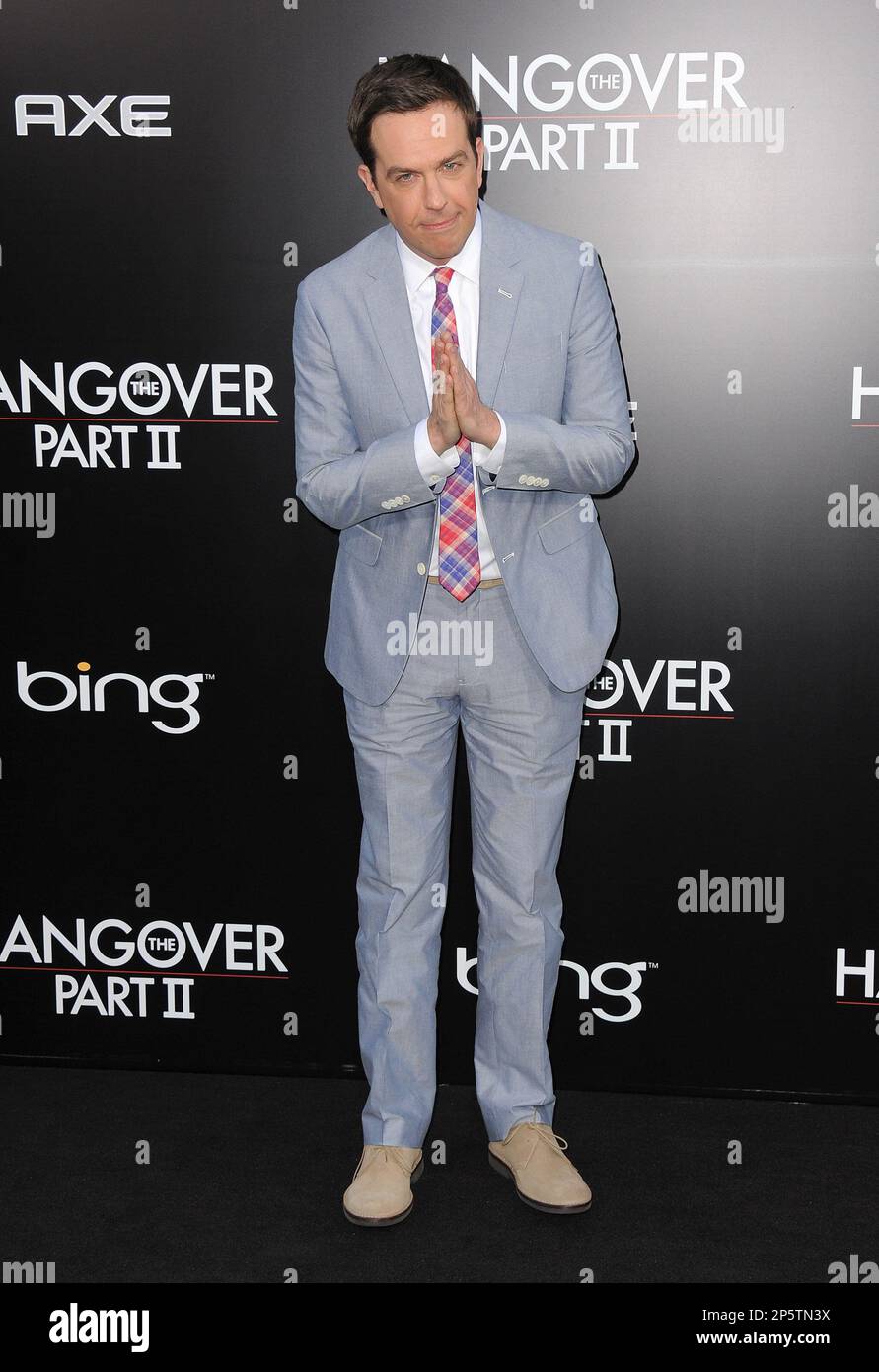 HOLLYWOOD, CA - MAY 19: Actor Ed Helms arrives at "The Hangover Part II ...