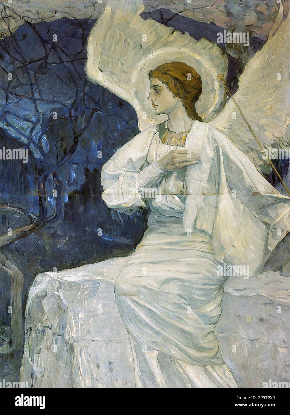 Нестеров Михаил - Ангел, сидящий на гробе - Русская школа XIX века ...