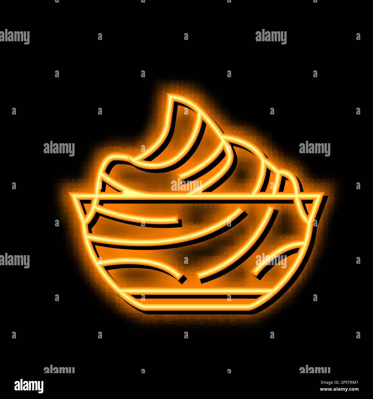 cream chocolate neon glow icon illustration Stock Vector Image & Art ...